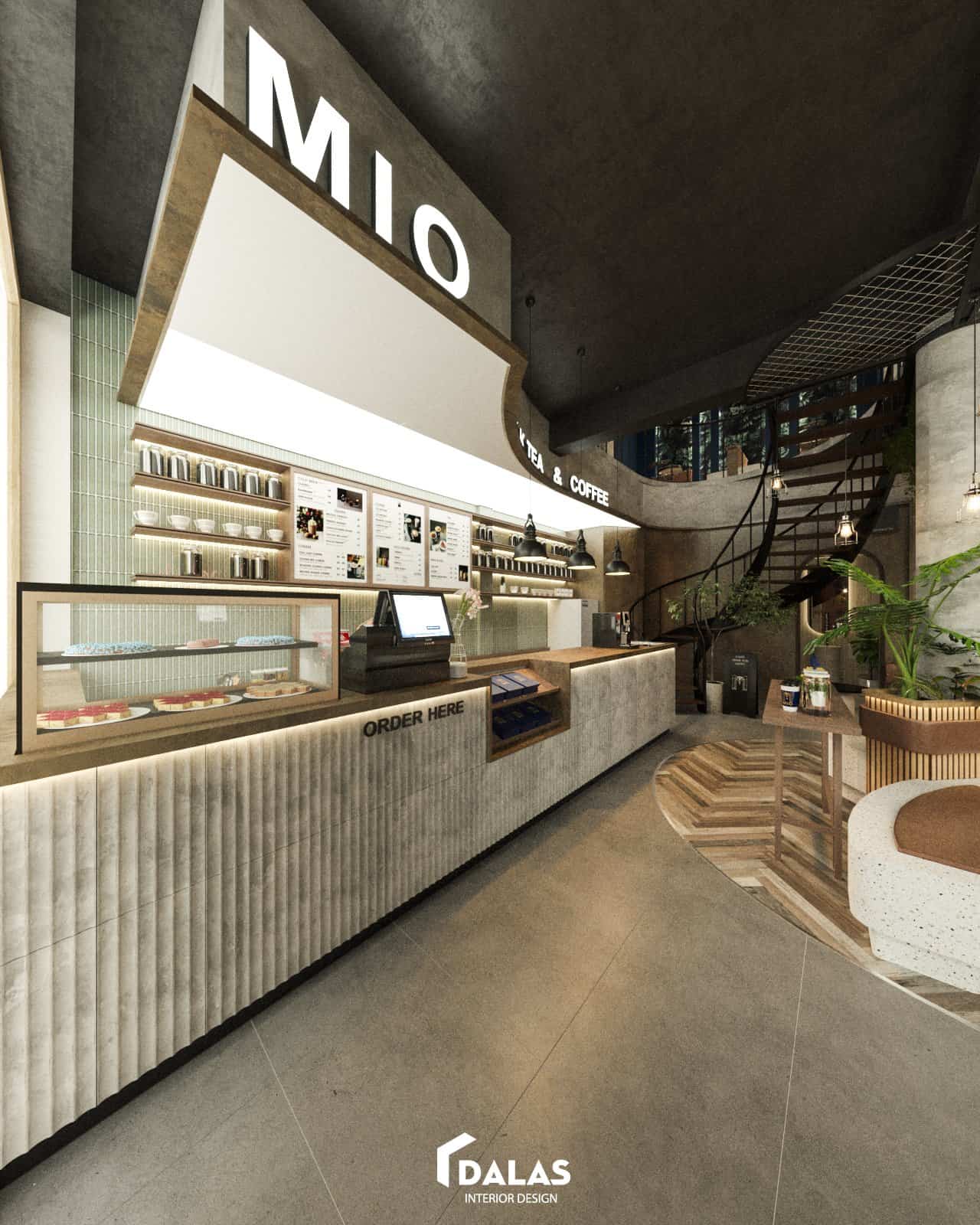 Mio Coffee - Thiết kế Thi công Nội thất Dalas